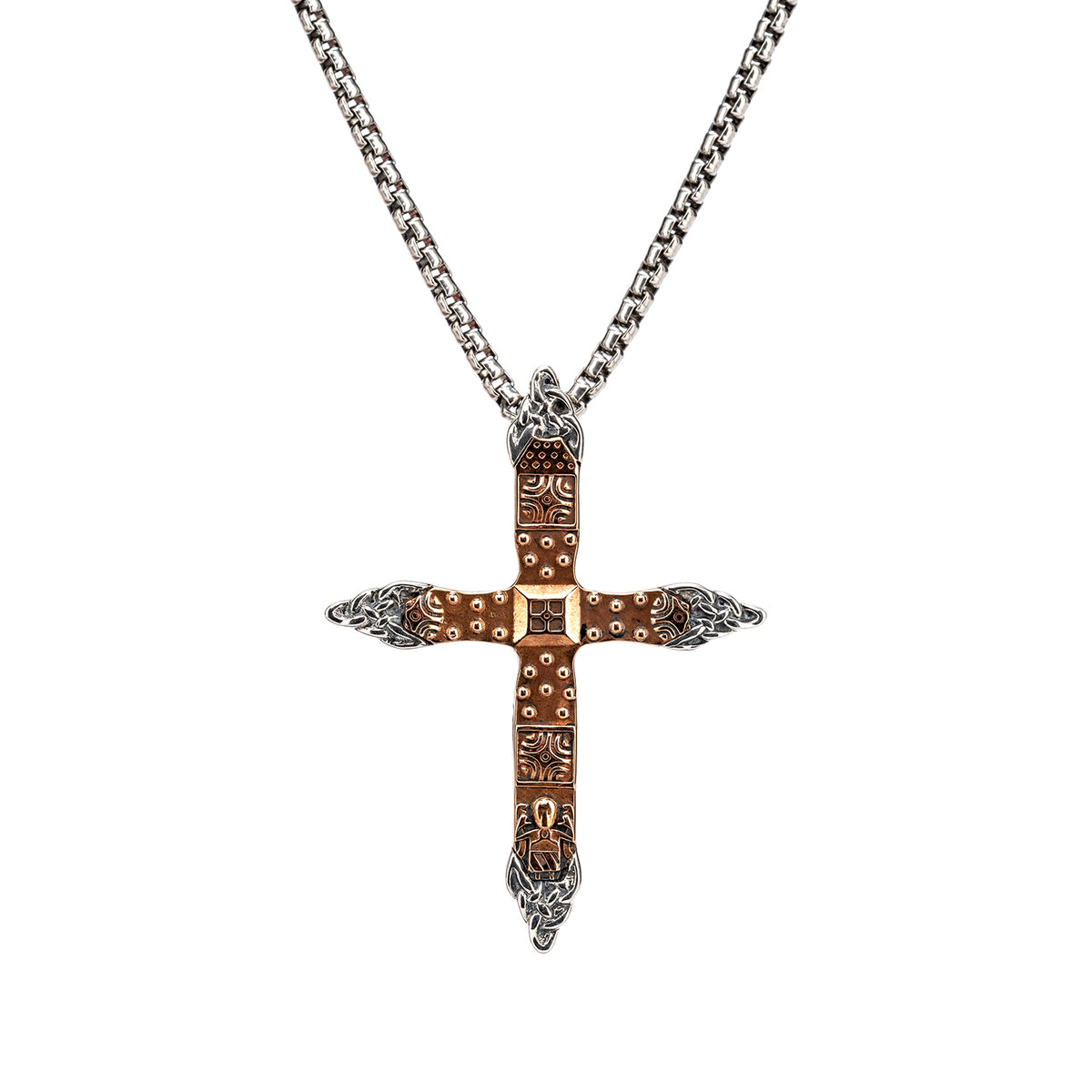 Silver and Bronze Celtic Cross Pendant - Keith Jack – Keith Jack