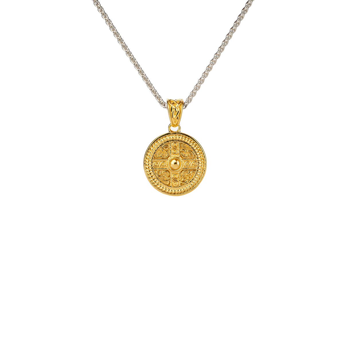 Silver + Vermeil Reversible Shield Heartline Pendant – Keith Jack