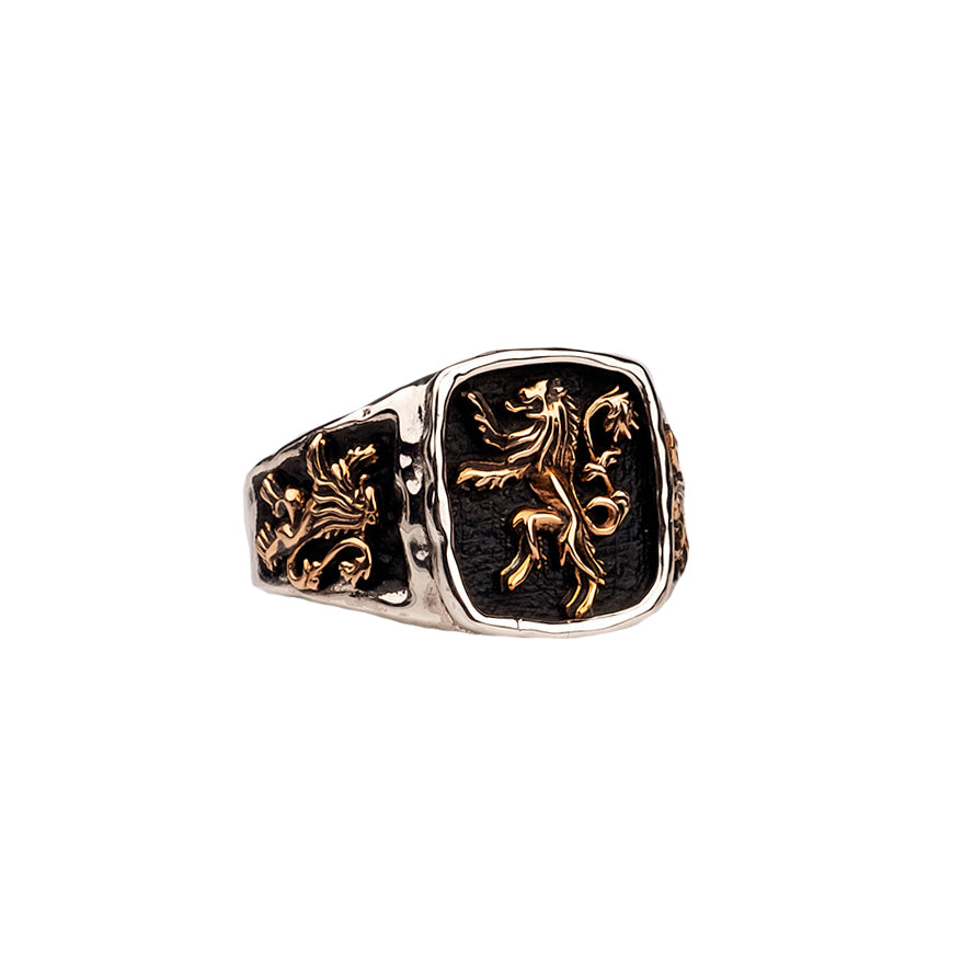 Limited Edition Silver and Bronze Scots Lion Rampant Ring-Keith Jack ...