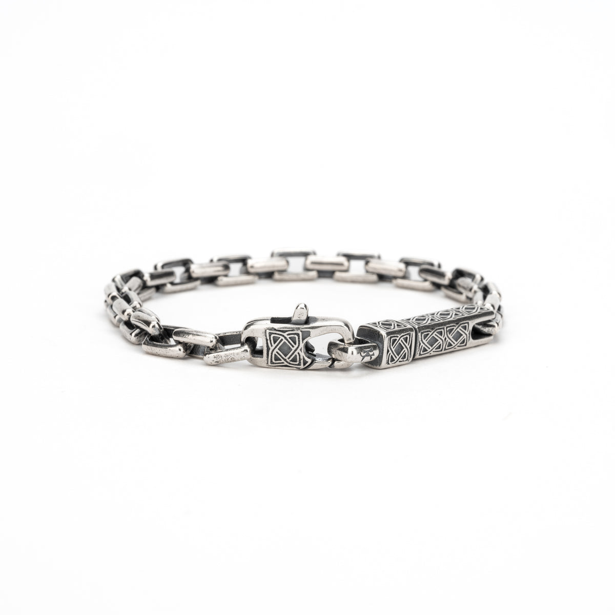 Oxidized Silver Light. Link Bar End Bracelet - Keith Jack – Keith Jack