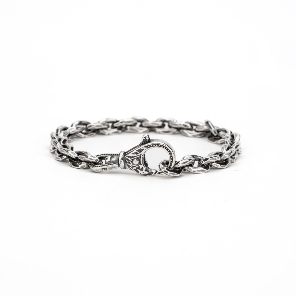 Oxidized Silver Bevel Link Bracelet - Keith Jack – Keith Jack