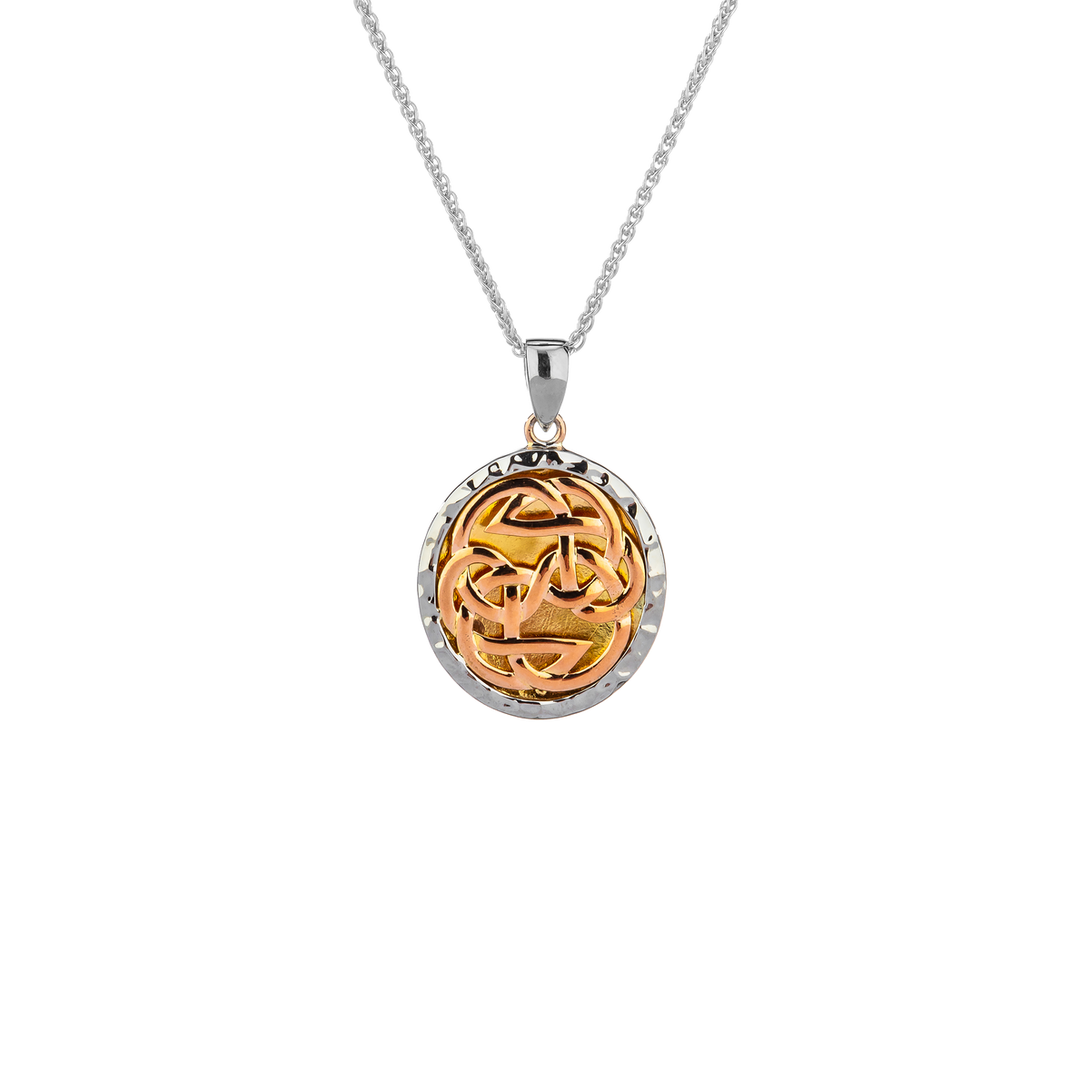 10k Rose, White and Yellow Gold Lewis Knot Pendant-Keith Jack – Keith Jack