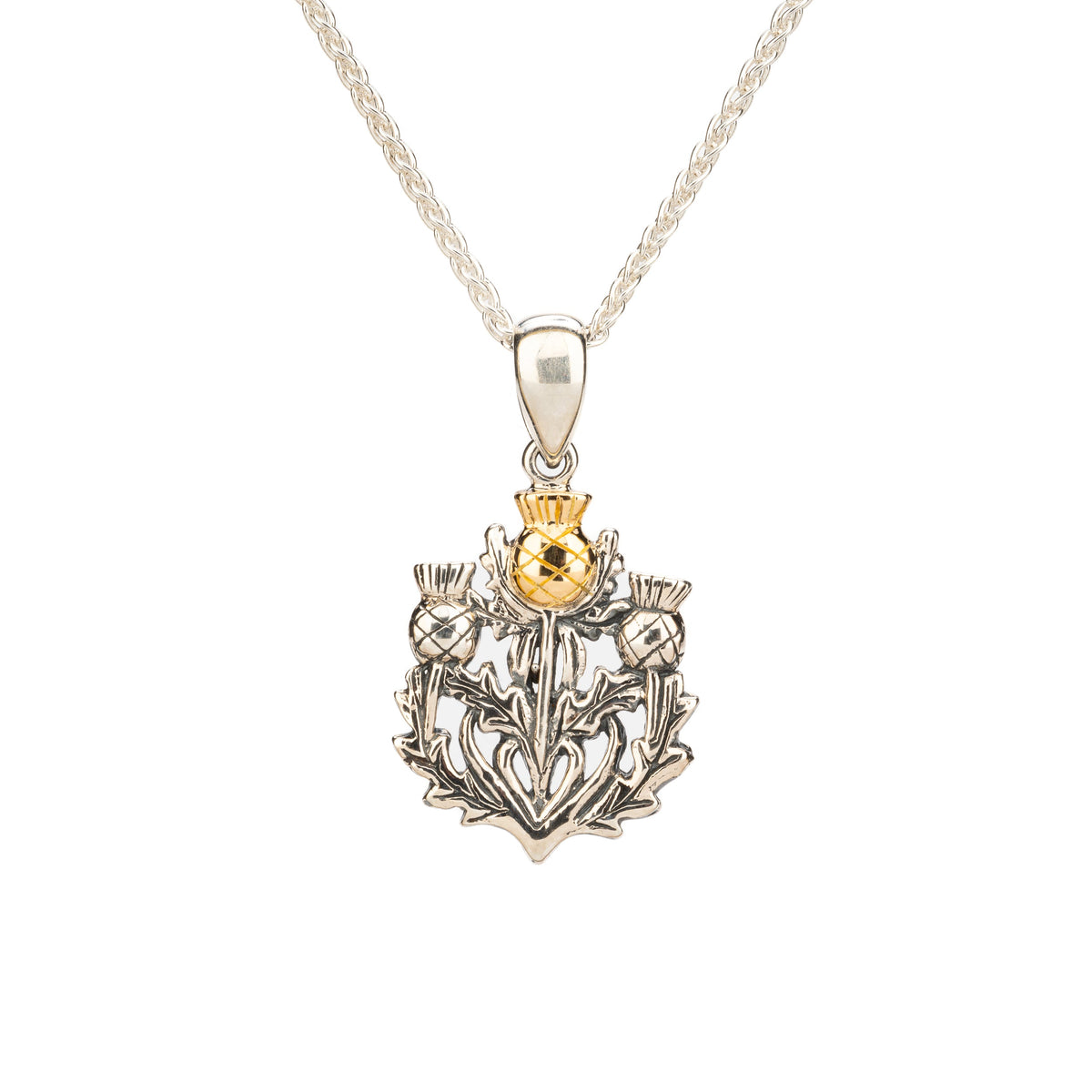 Silver + 18k Vermeil Thistle Pendant Keith Jack – Keith Jack