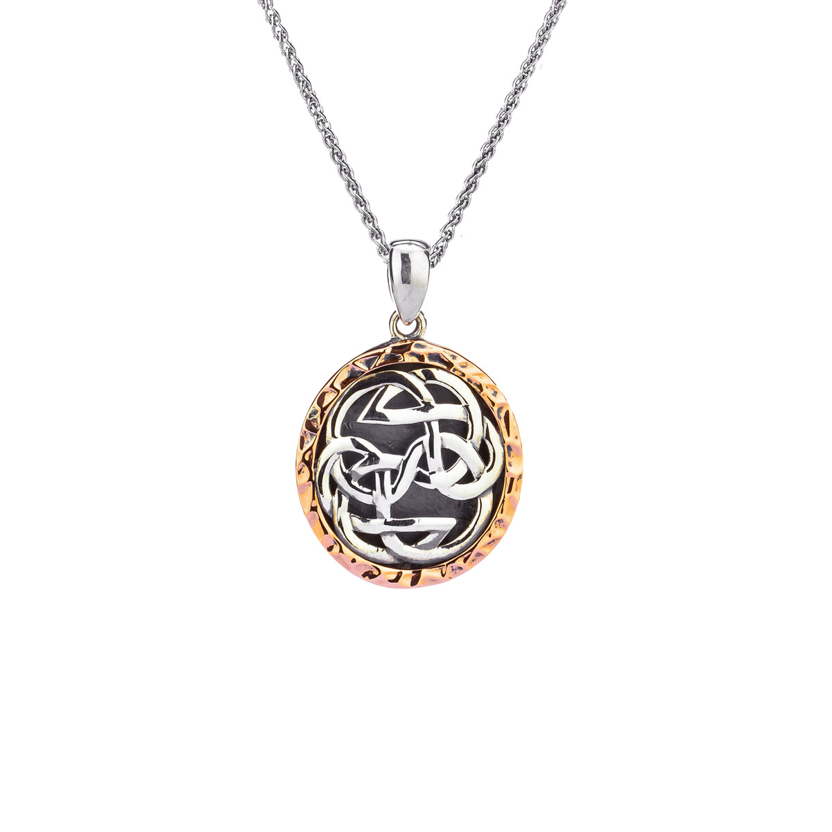 Silver and 10k Rose Gold Lewis Knot Path of Life Pendant - Keith Jack ...