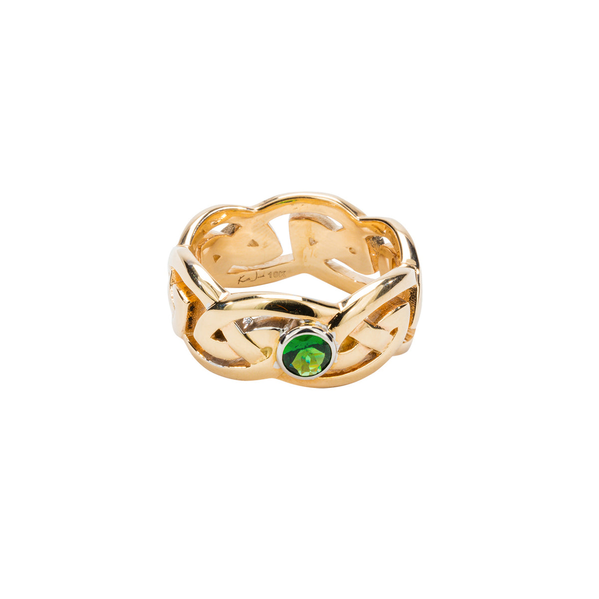 Celtic Irish 'Gowan' Wedding Ring - 10k Gold and Tsavorite -Keith Jack ...