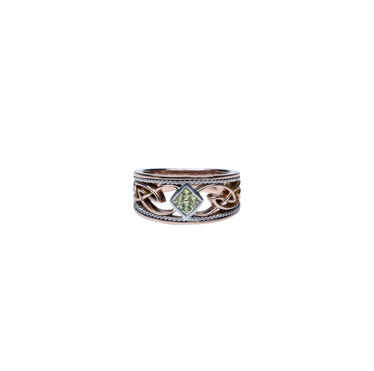 Celtic Irish 'Rosail' Wedding Ring Gold and Emerald - Keith Jack ...
