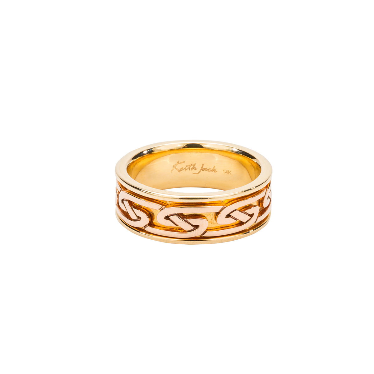 Celtic Irish Knot Wedding 'Laro' Custom Ring Yellow and Rose Gold ...