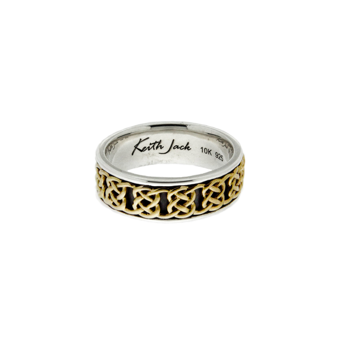 Celtic Gate Knot 'Leven' Ring Silver and Gold -Keith Jack – Keith Jack