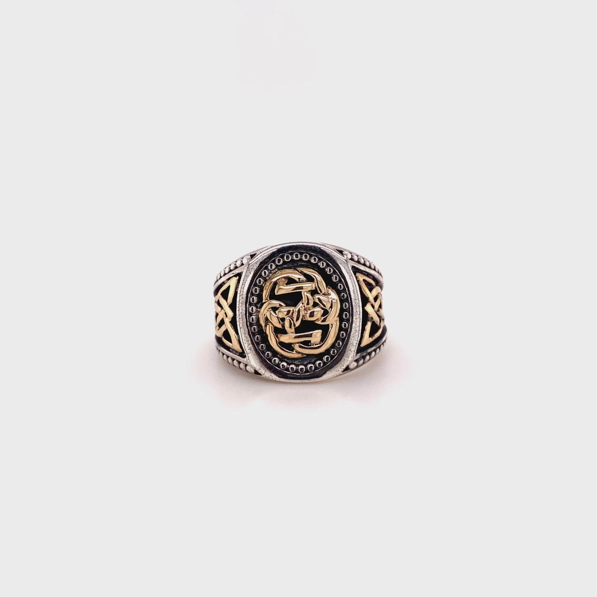 Silver and 10k Gold Celtic Path of Life Ring-Keith Jack | Keith Jack