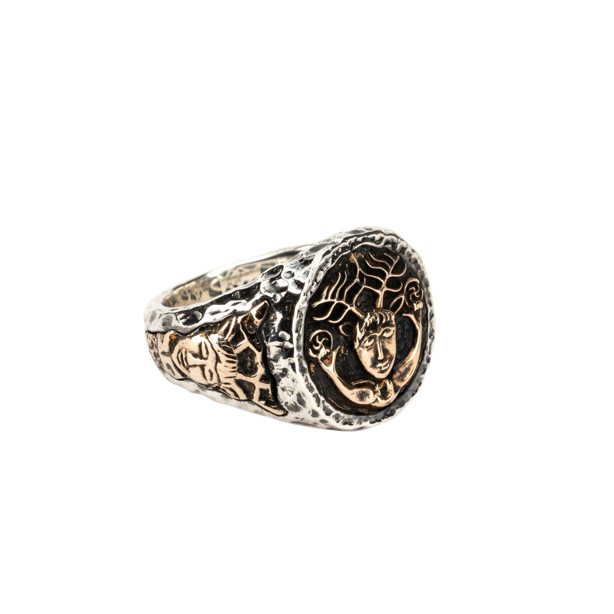 Silver and Bronze Ancient Celtic Coins Cernunnos Ring-Keith Jack ...
