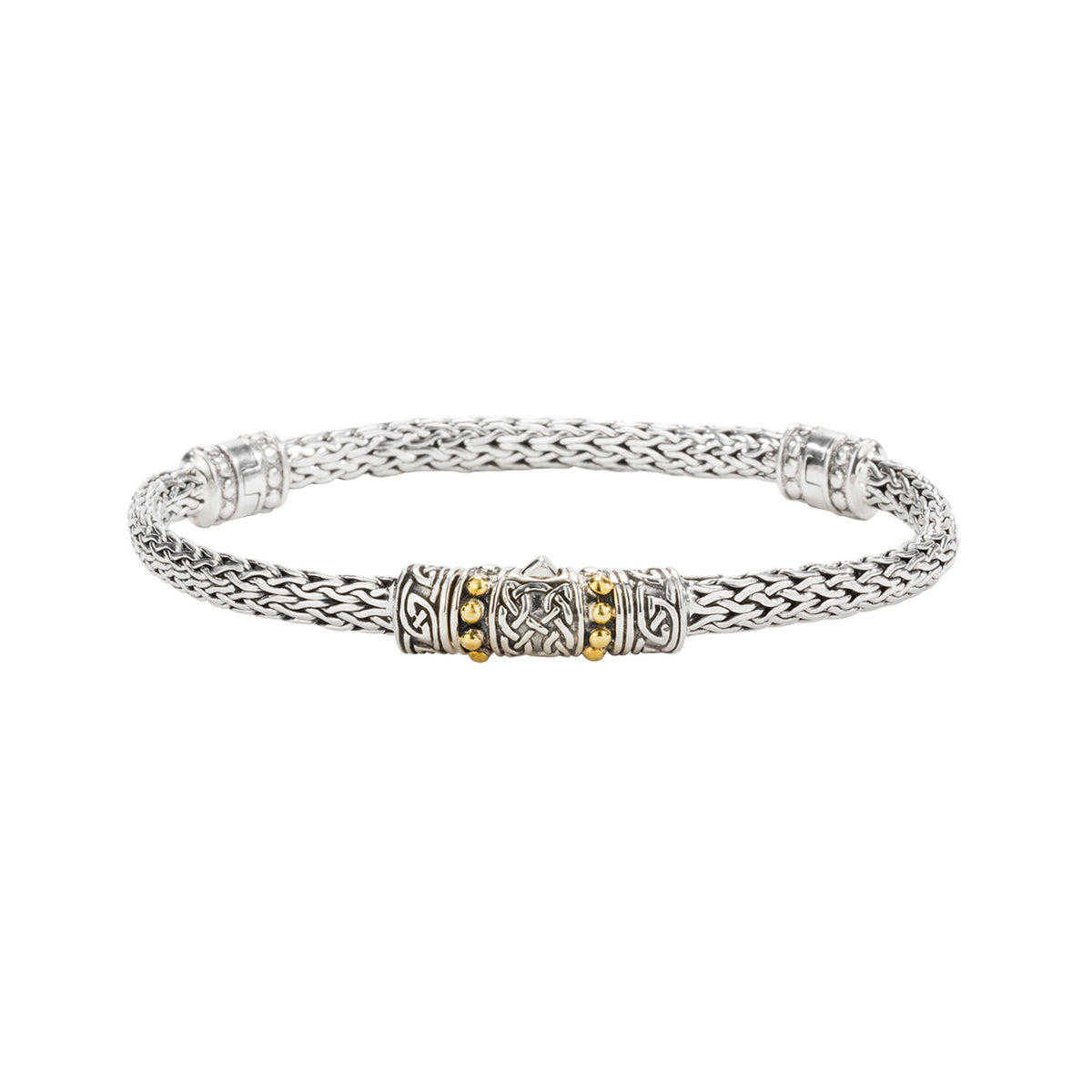 Celtic Bracelet Silver and 18k Gold Eternity Dragon Weave -Keith Jack ...
