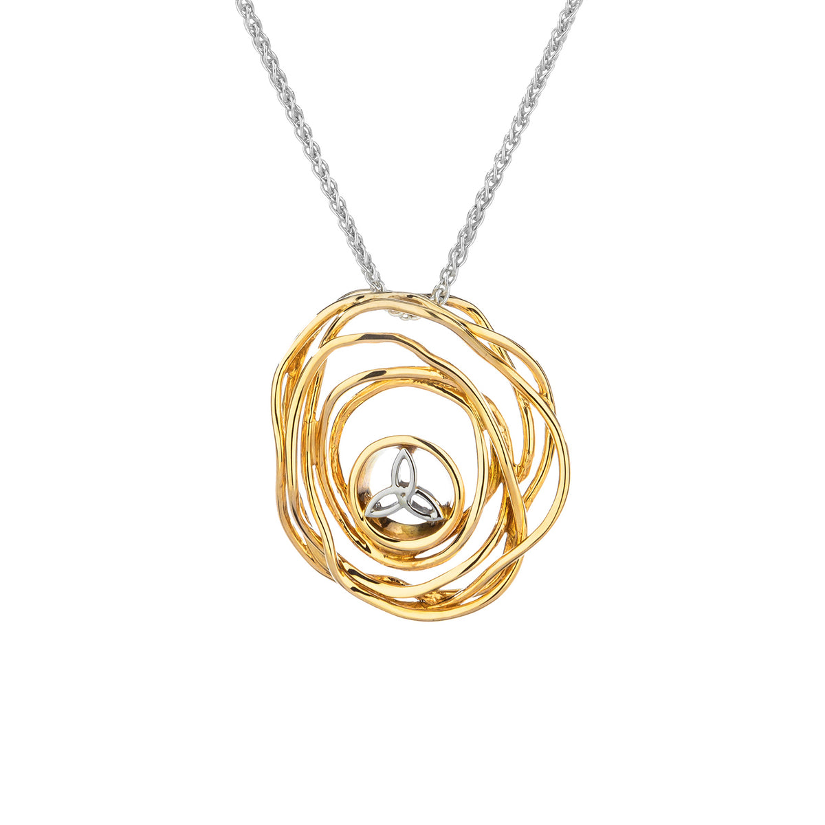 10K Yellow and White Gold Celtic Cradle of Life Pendant-Keith Jack ...