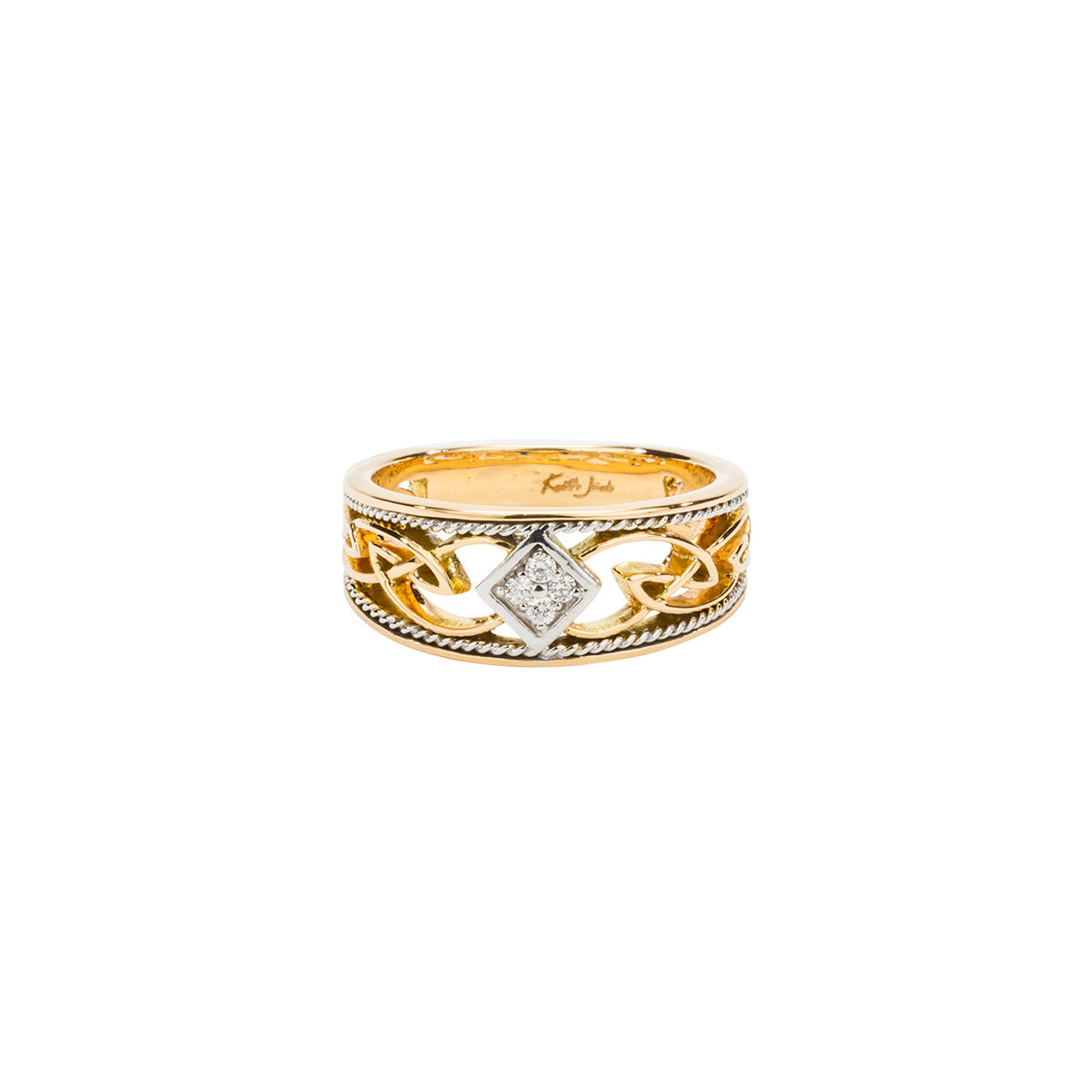 Celtic Irish Wedding Ring Gold and Diamond - Keith Jack – Keith Jack