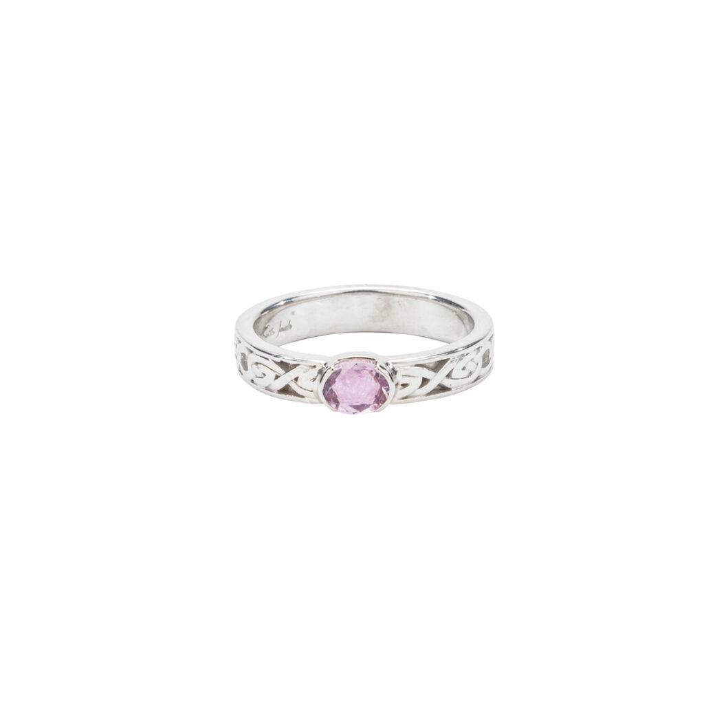 Celtic Irish Wedding Ring Gold and Pink Sapphire - Keith Jack – Keith Jack