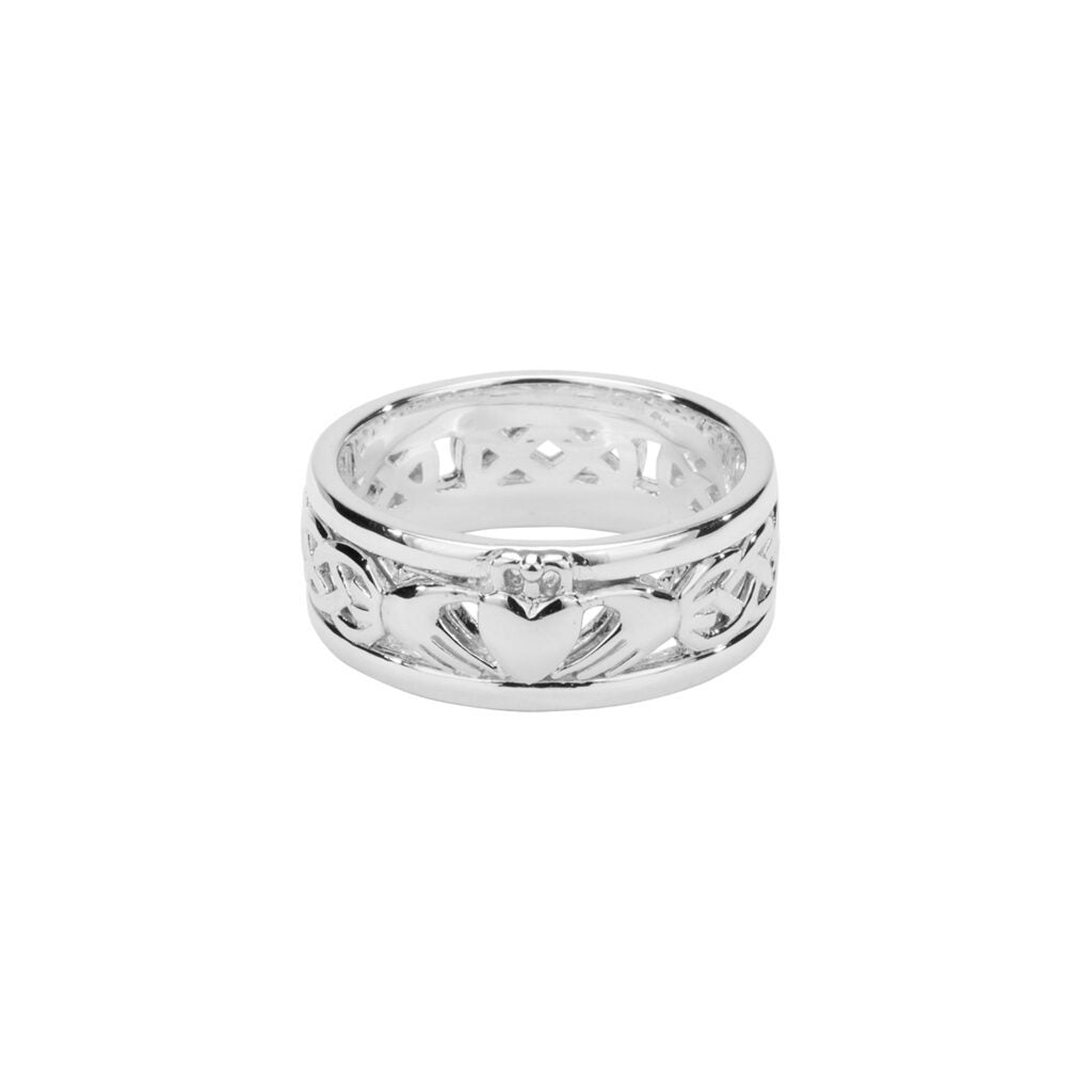 Celtic Claddagh Wide Silver Ring - Keith Jack – Keith Jack