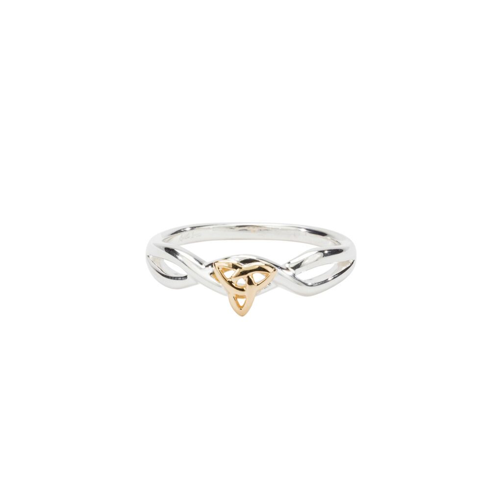 Celtic Trinity Knot Ring Silver + 10k Gold - Keith Jack – Keith Jack